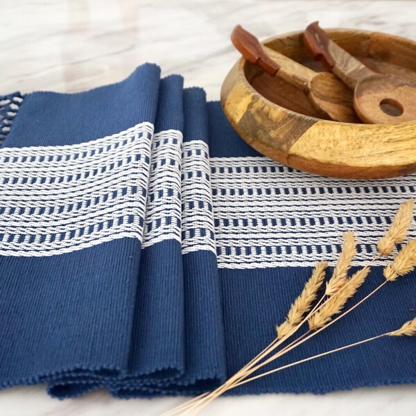Blue Table Runner - Etsy
