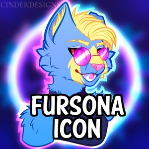 Fursona Pfp/icon/badge Commission Custom Digital Furry Art - Etsy