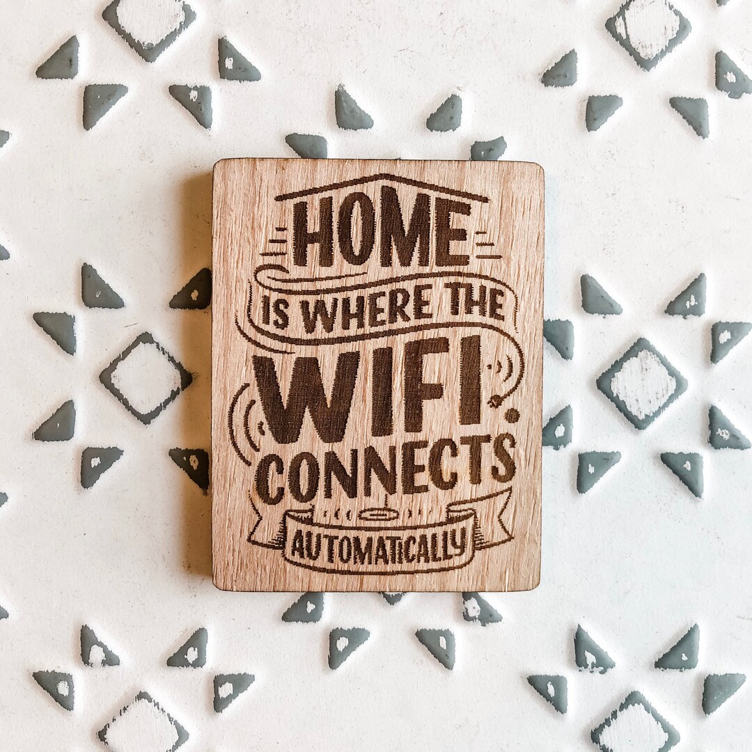 Magnet, Funny Kitchen Magnet, Laser Engraved Wood Magnet, Home is Where ...