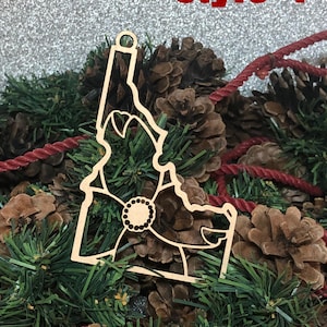 Idaho Wood Ornaments Idaho PNW Christmas Ornaments Xmas Tree Decor ...