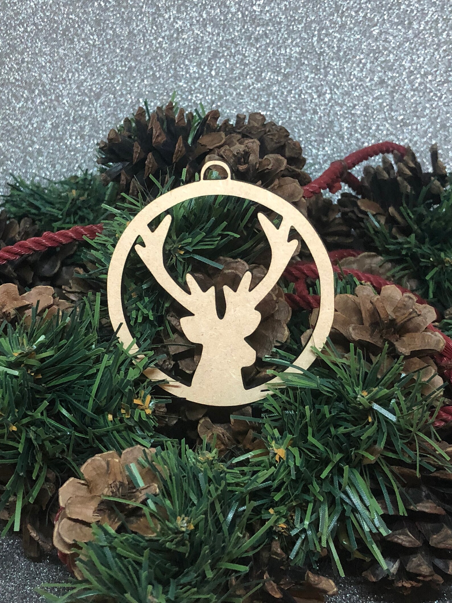 Rustic Deer Head Wood Ornaments Buck Head Christmas Ornaments - Etsy