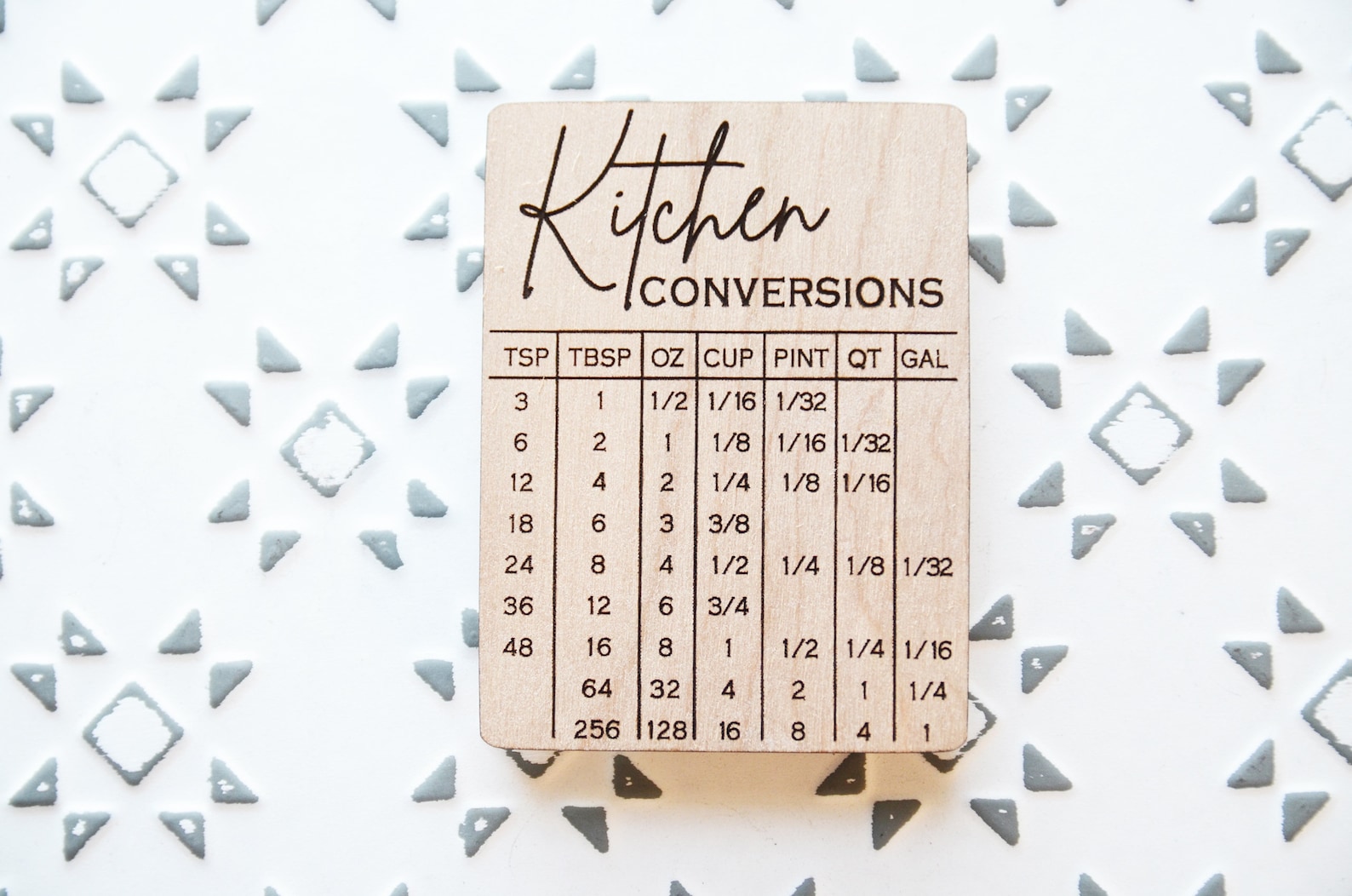 Kitchen Conversion Magnet, Kitchen Measurements Magnet, Laser Engraved ...