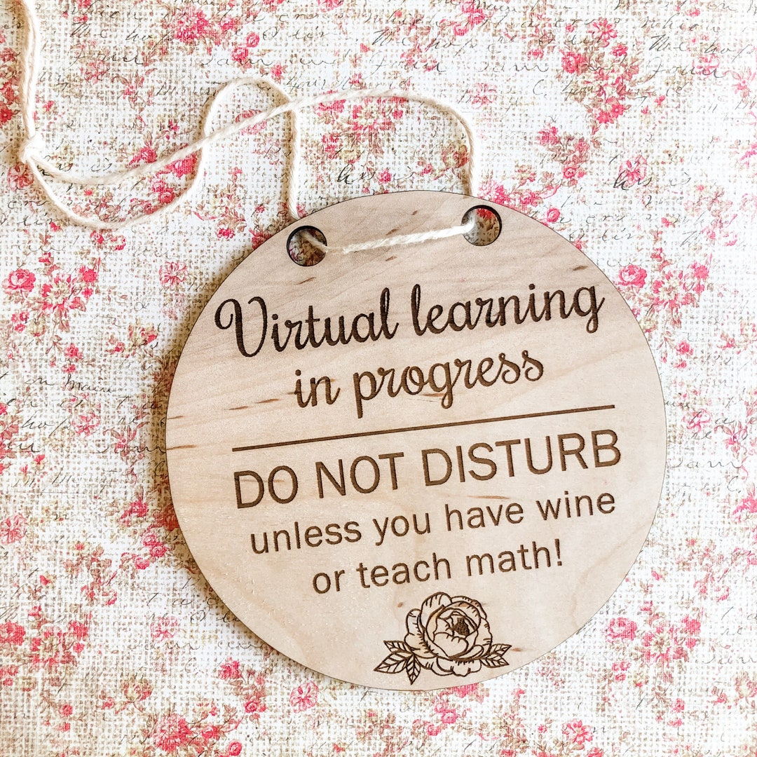 Virtual Learning Door Hanger Do Not Disturb Door Hanger - Etsy