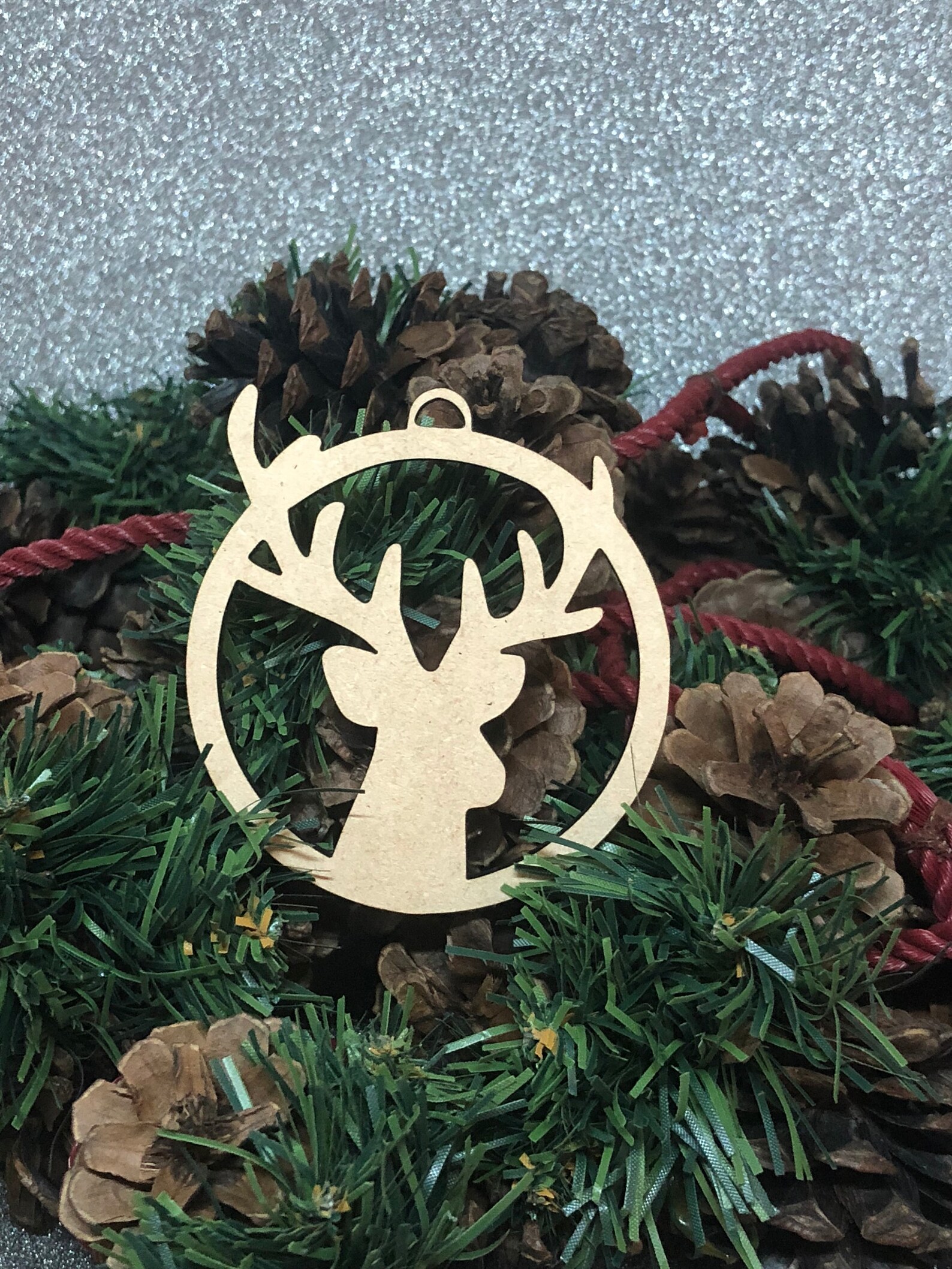 Rustic Deer Head Wood Ornaments Buck Head Christmas Ornaments - Etsy