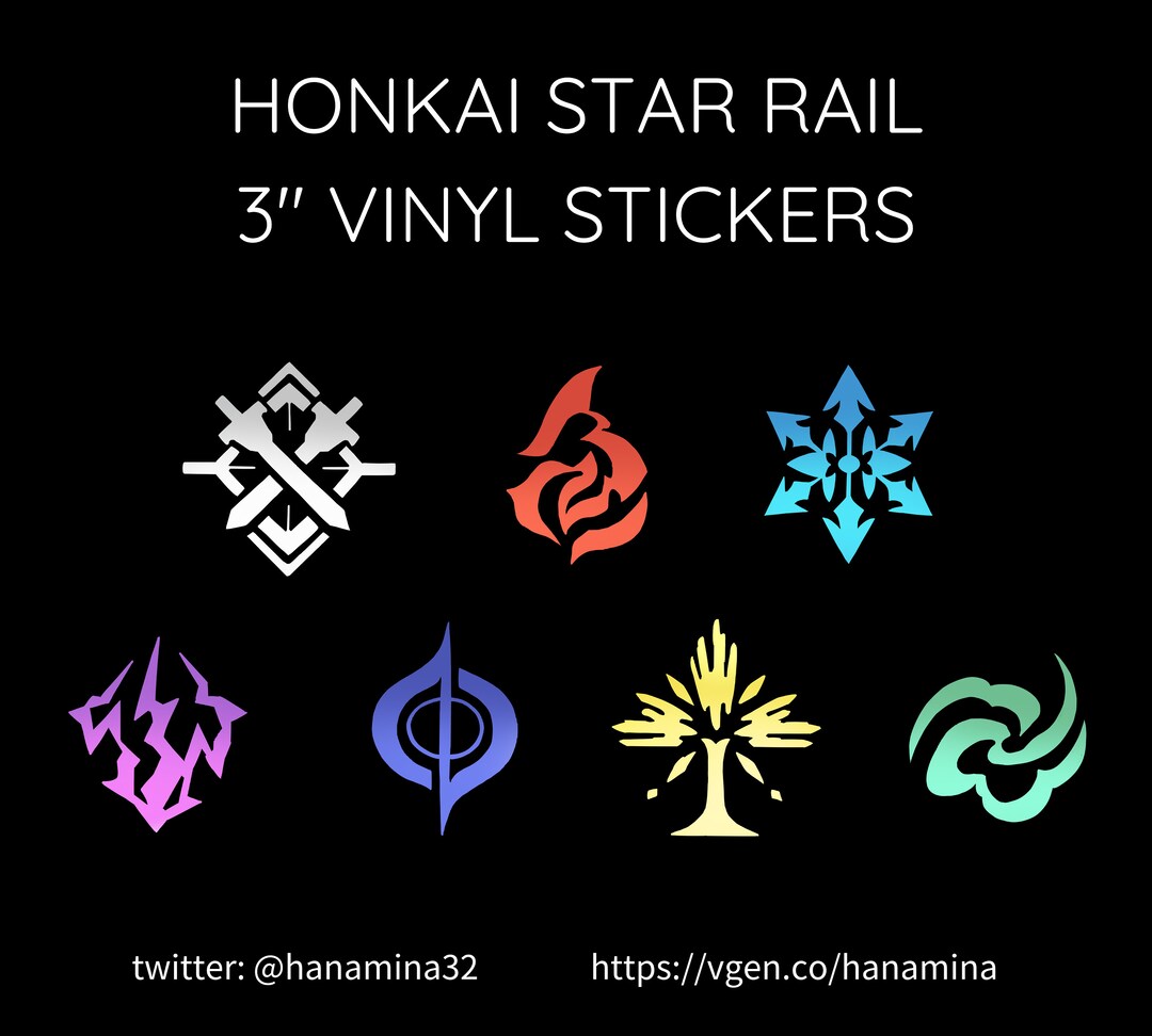 Honkai Star Rail Element Vinyl Stickers available Late July 2023 - Etsy ...