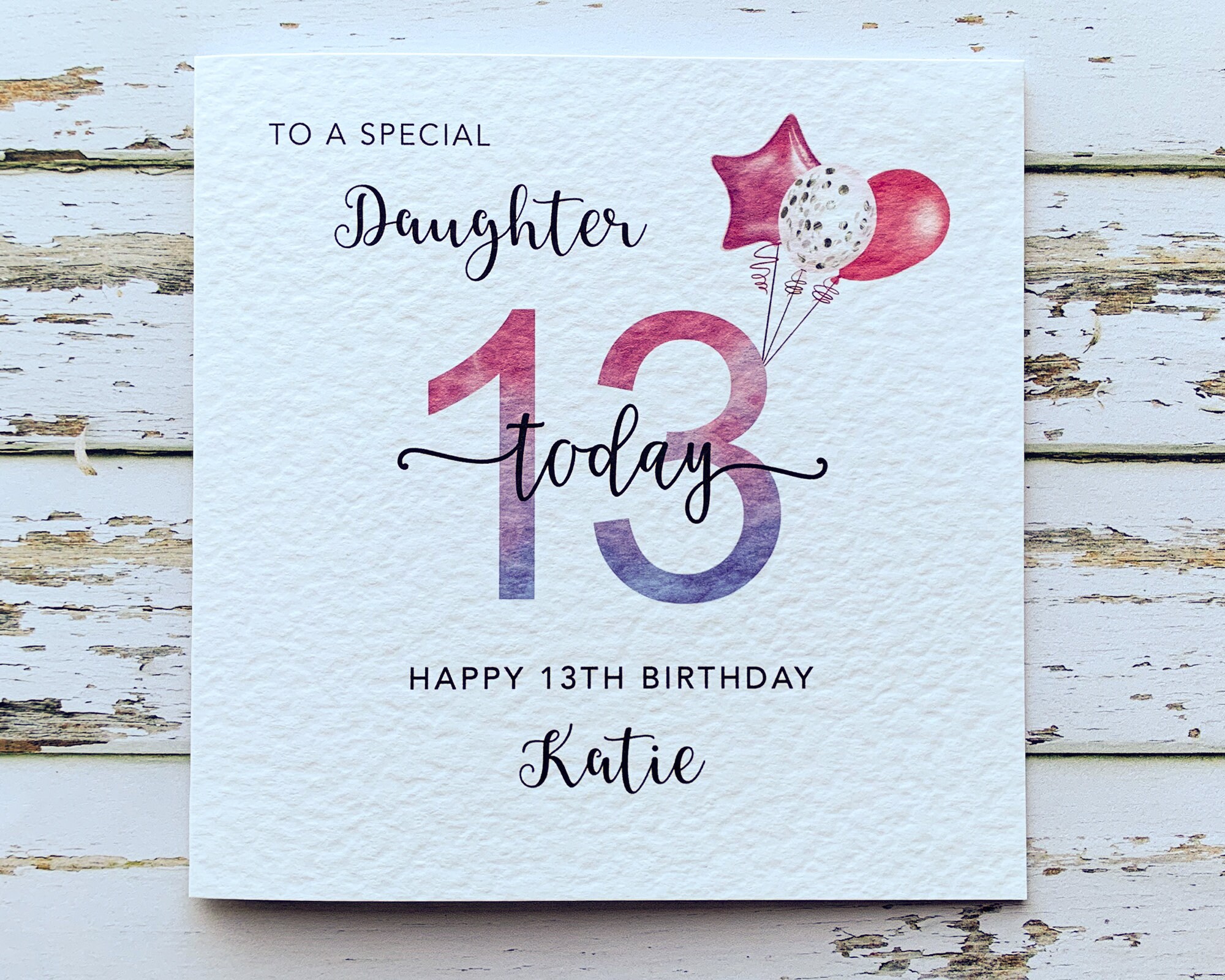 13th Birthday Card Age 13 Card 13th Birthday Gifts for | Etsy UK