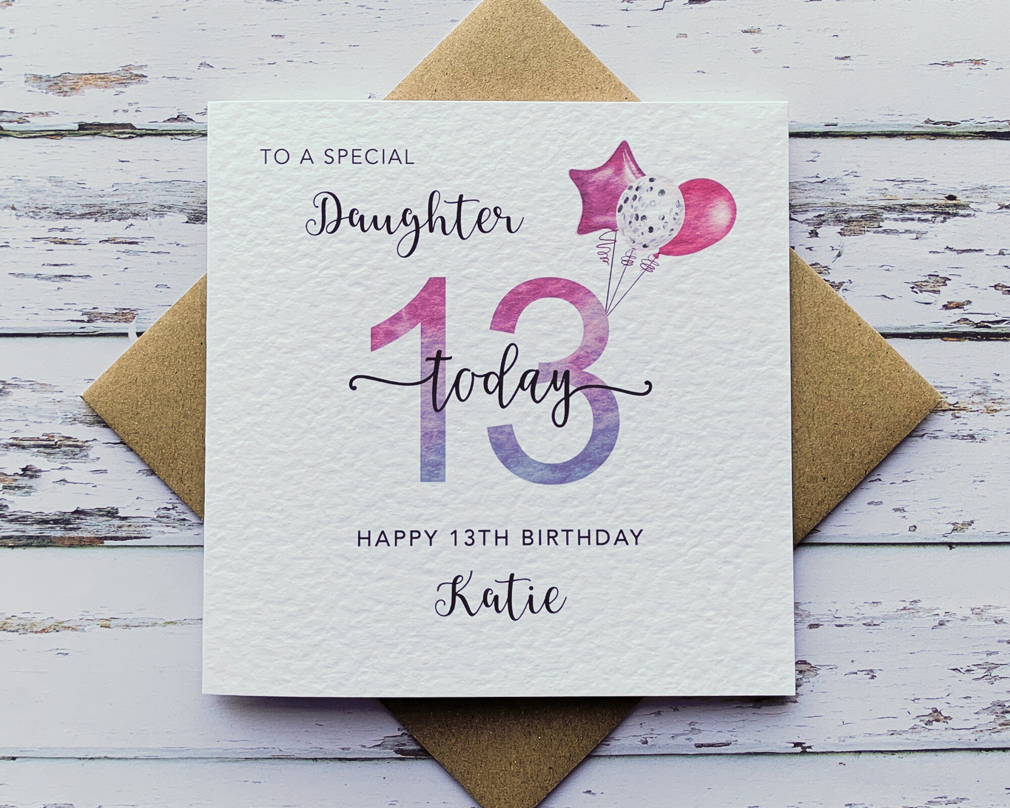13th Birthday Card Age 13 Card 13th Birthday Gifts for | Etsy UK