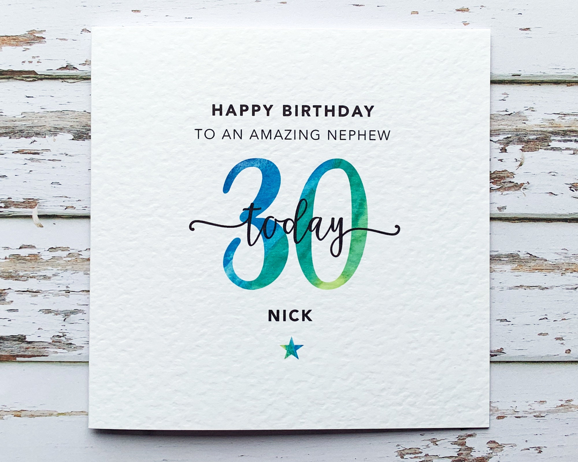 30th birthday card 30th birthday gift for men personalised | Etsy