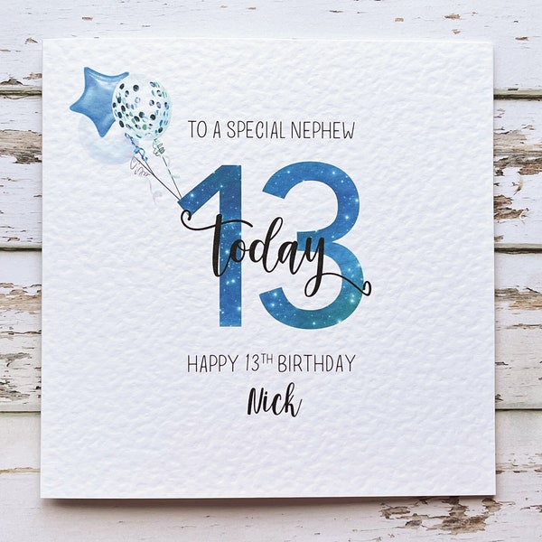 13th Birthday Card Grandson - Etsy UK