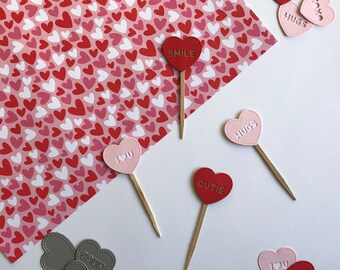 Heart cupcake topper | Etsy