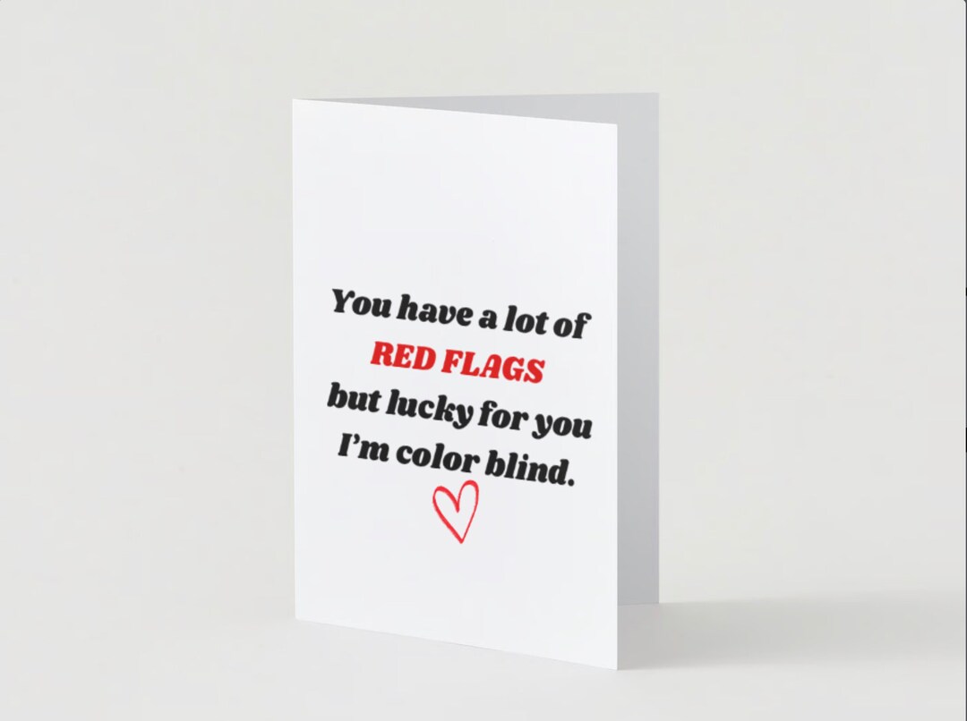 Printable You Have A Lot of Red Flags Card Printable Funny - Etsy
