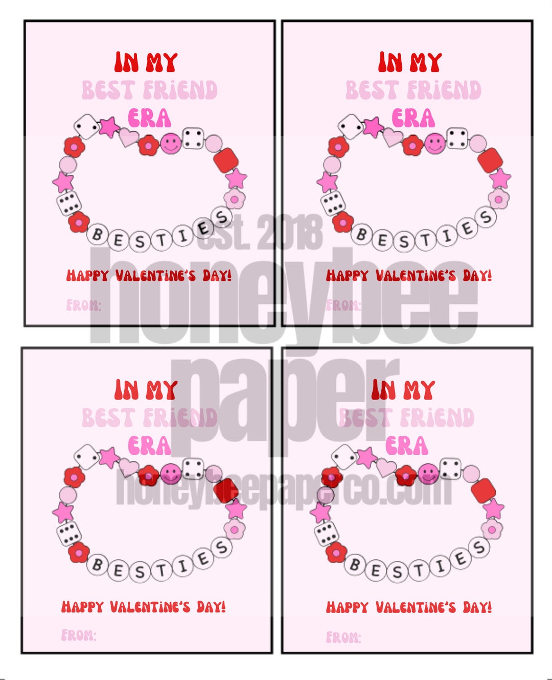 Printable in My Best Friend Era Friendship Bracelet Valentines Swiftie ...