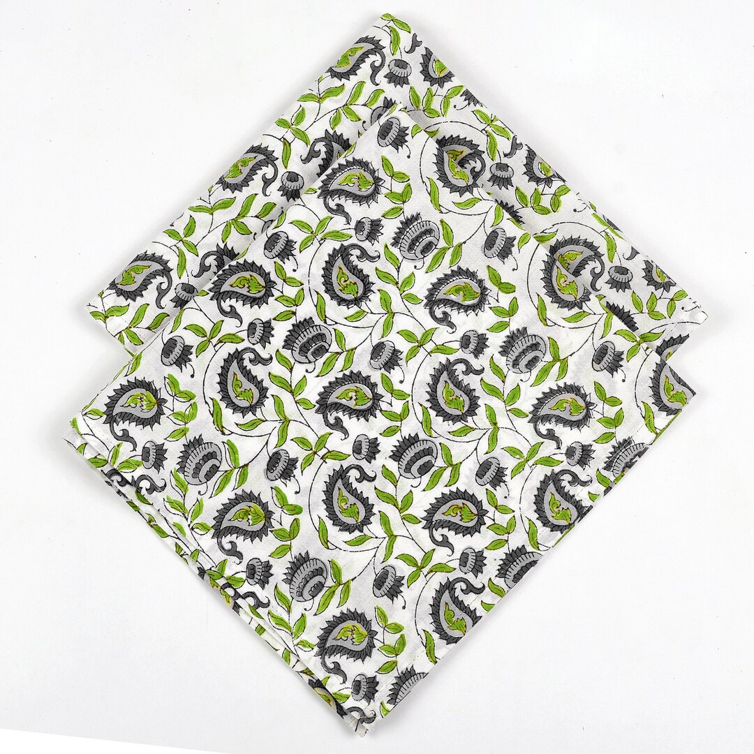 Indian Block Printed Cotton Napkins Hand Block Printed - Etsy