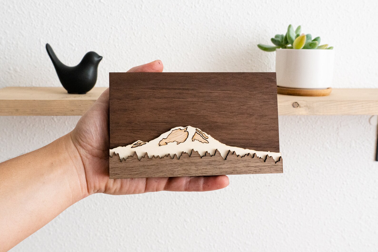 Mt. Rainier Wood Art | Hardwood Wall Art | Mini Rainier National Park ...