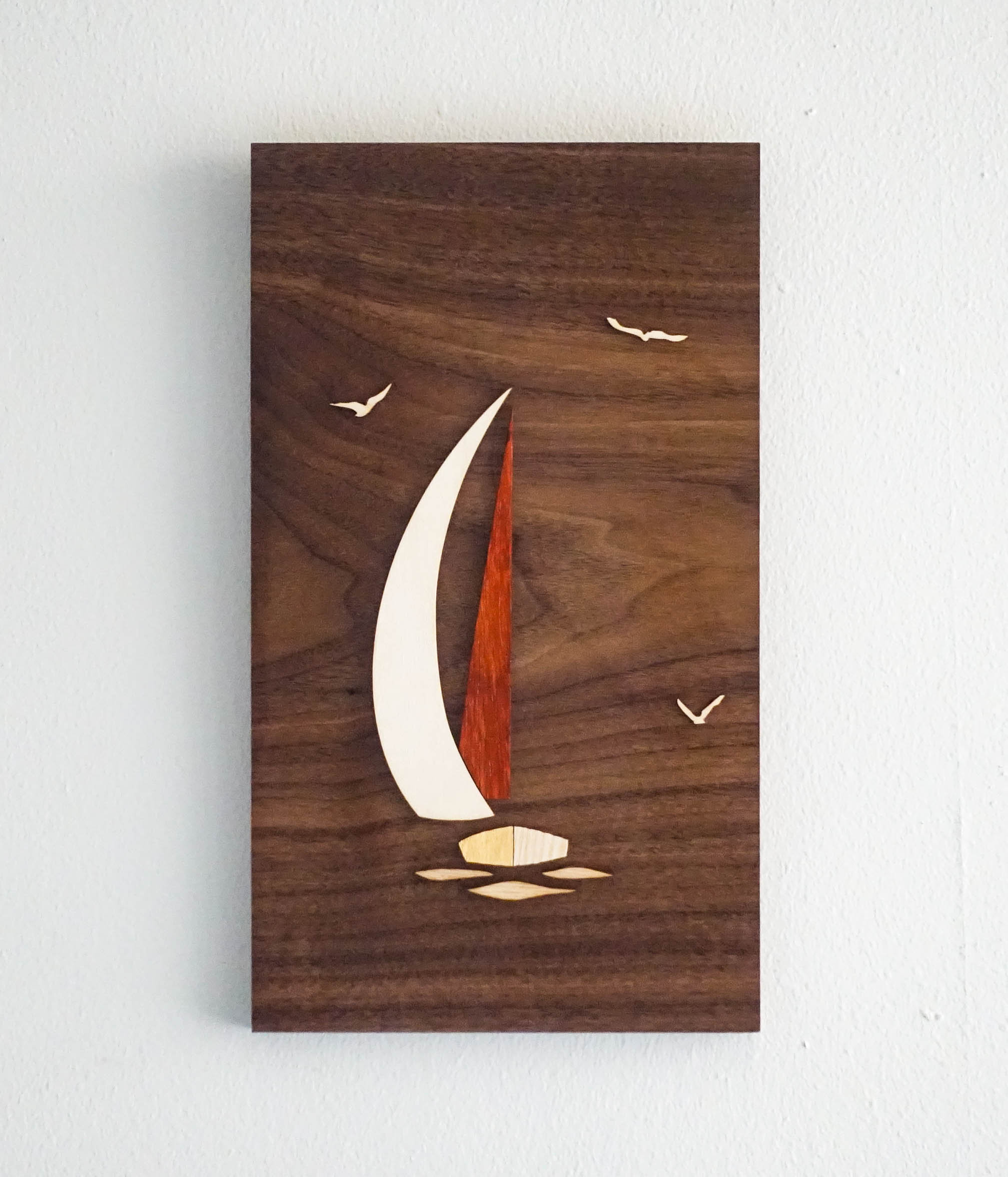 Sailboat Wood Art, Sailing Solid Wood Wall Art, Nautical Desk Decor ...