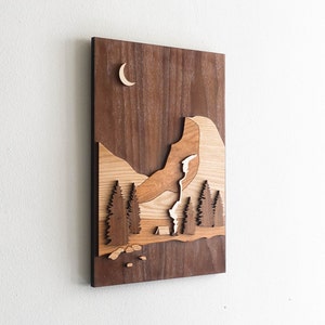 Yosemite National Park Wood Art, Solid Wood Wall Art, Wood Home Decor ...