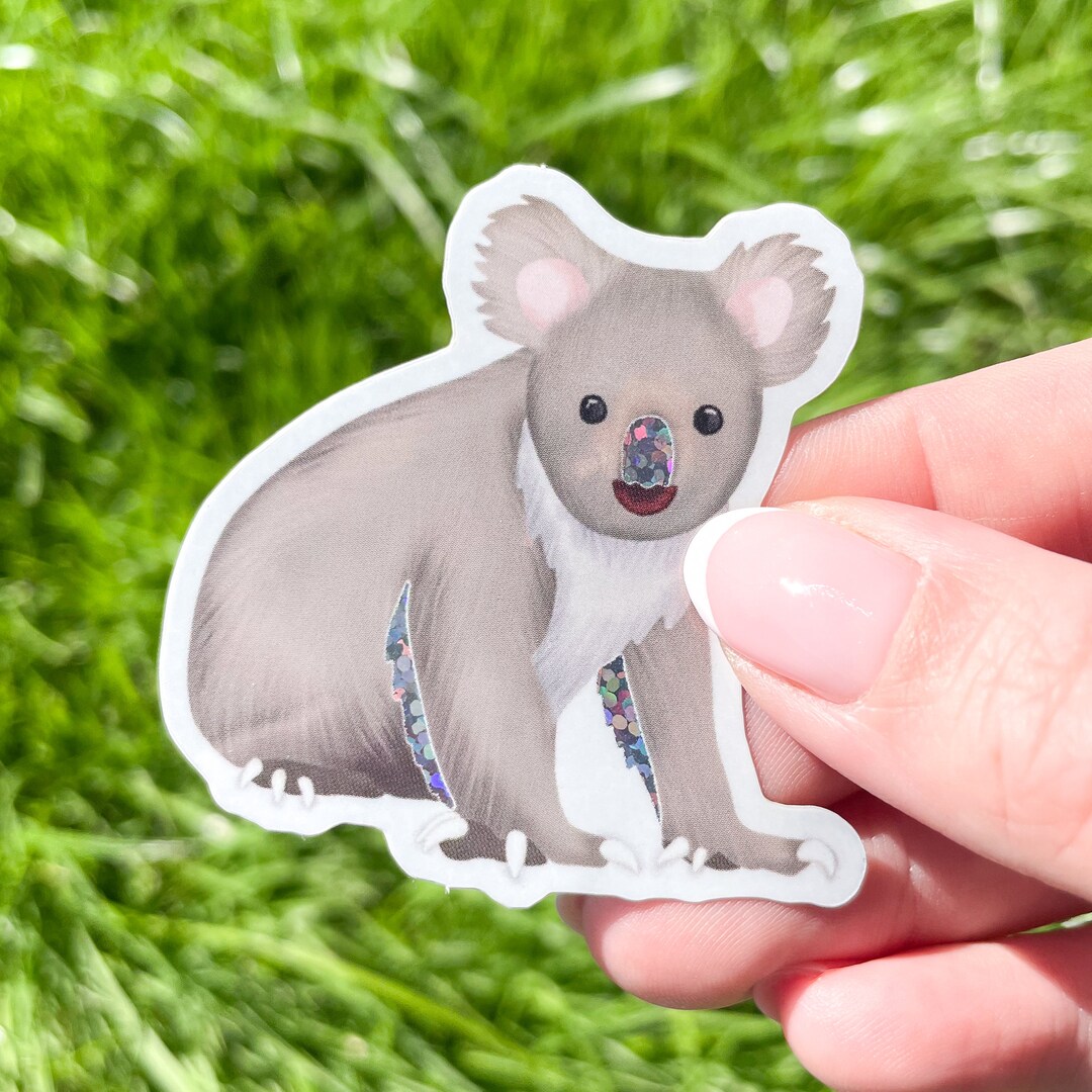 Koala Vinyl Glitter Sticker Karla the Koala Vinyl Sticker for Journals ...