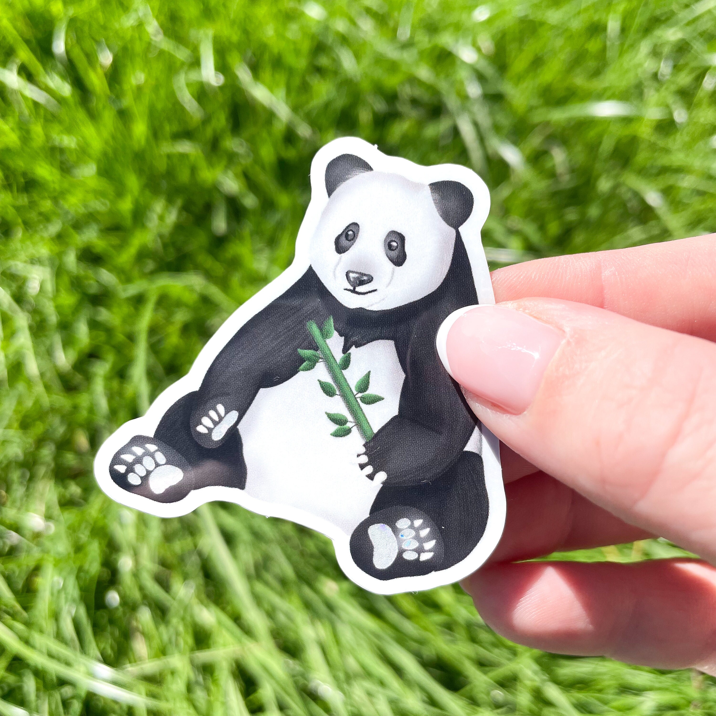 Giant Panda Vinyl Glitter Sticker Paddy Panda Bear Vinyl - Etsy
