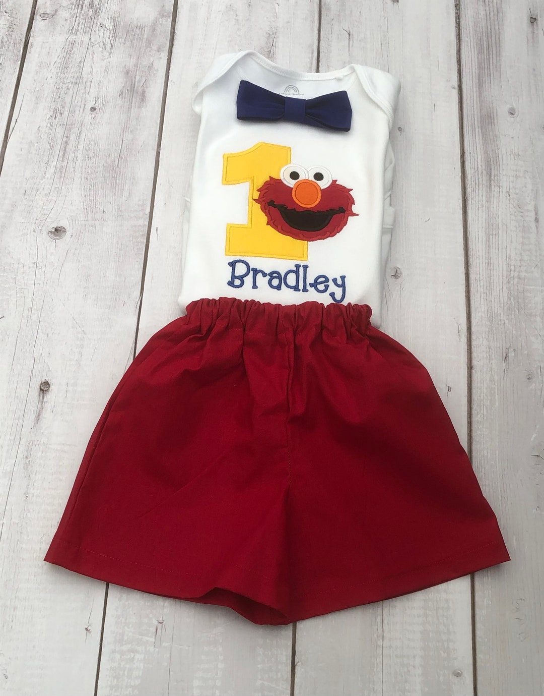 Personalized Elmo Zoo-themed 1st Birthday Outfit for Boys - Cake Smash ...