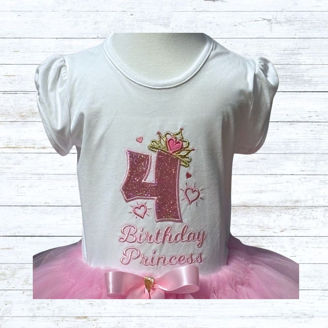 Personalized Princess Crown Birthday Shirt for Girls, Custom Cake Smash ...