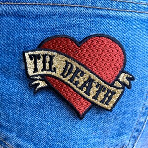 Till Death Heart Patch for Bridal Jacket - Etsy