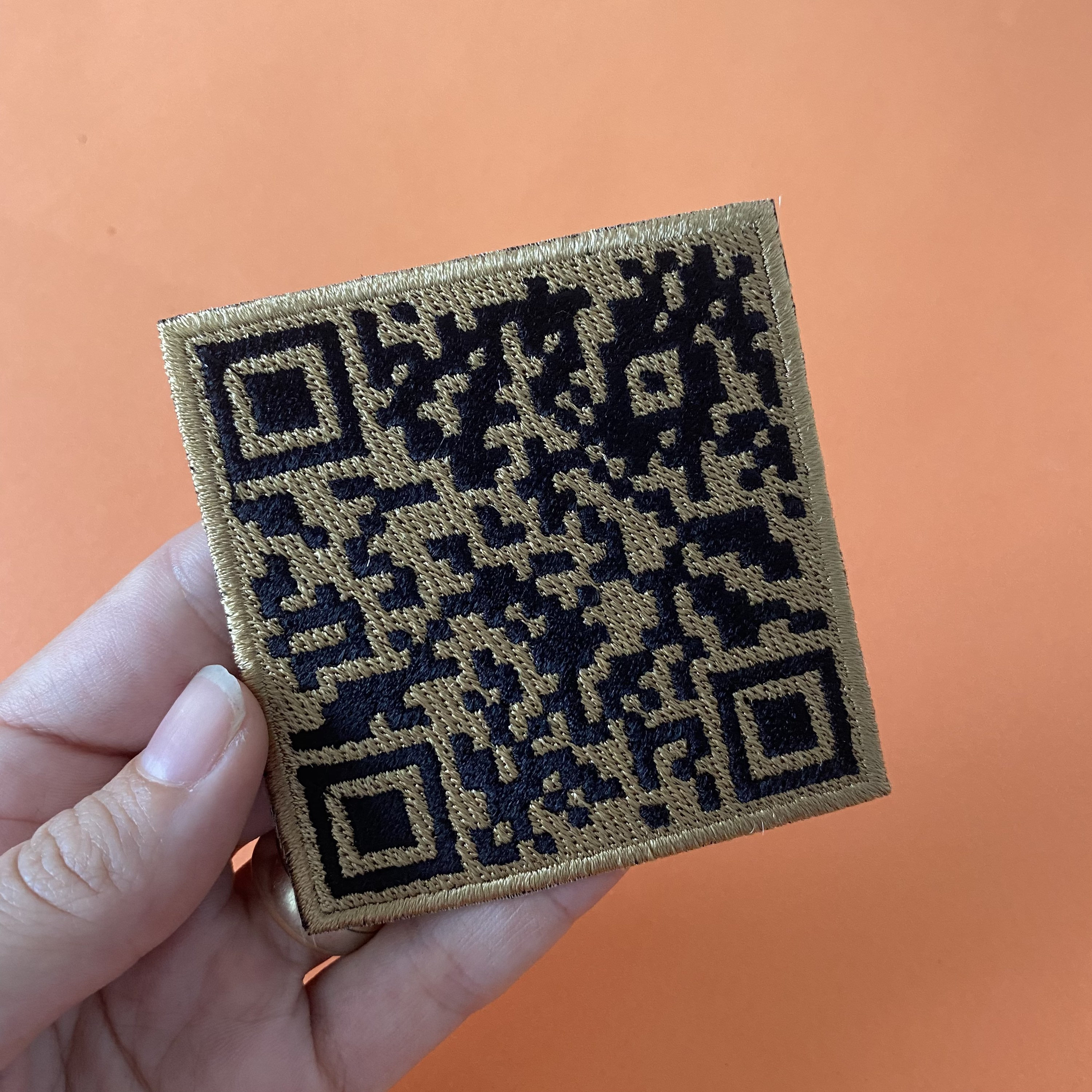 Custom QR Code Embroidered Patch Personalised QR Code Iron - Etsy UK