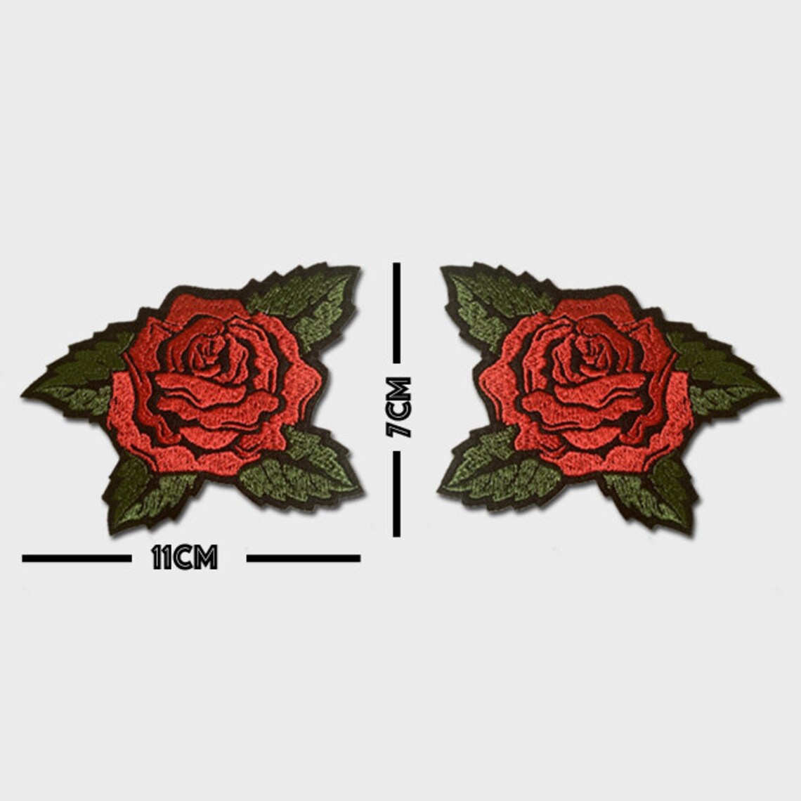 Flower Embroidered Patch Rose Iron on Patch Sew on Patch | Etsy