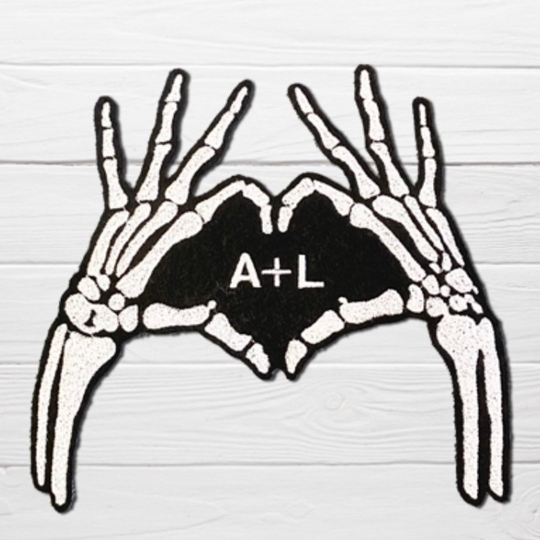 Custom Skeleton Hand Patch, Patch for Bridal Denim Jacket, Couple ...