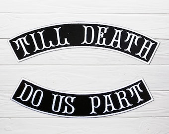 Till Death Do Us Apart Skeleton Patch for Bridal Denim Jacket | Etsy