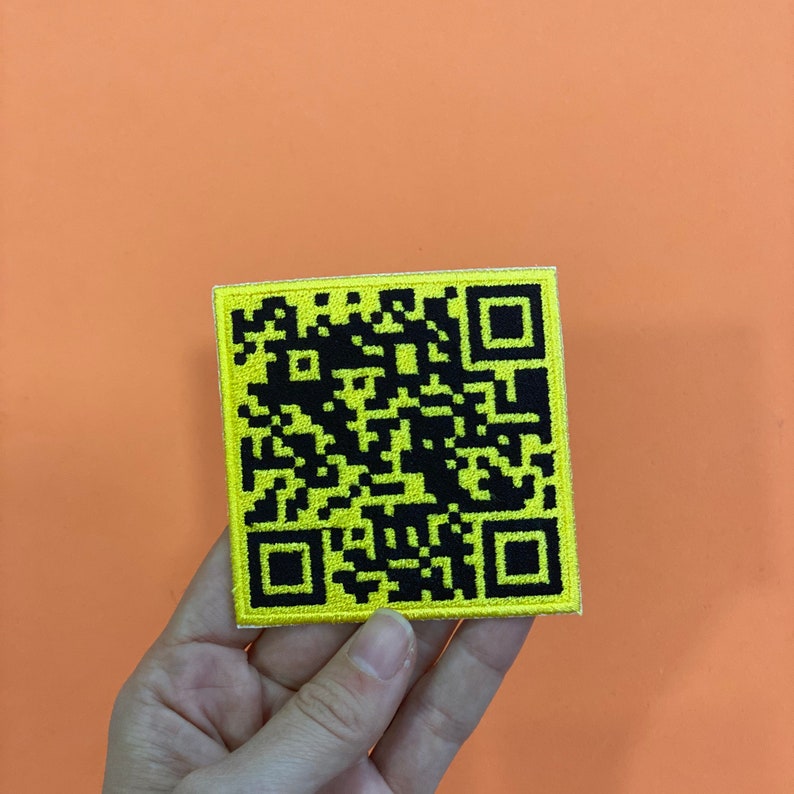 Custom QR Code Embroidered Patch Personalised QR Code Iron - Etsy UK