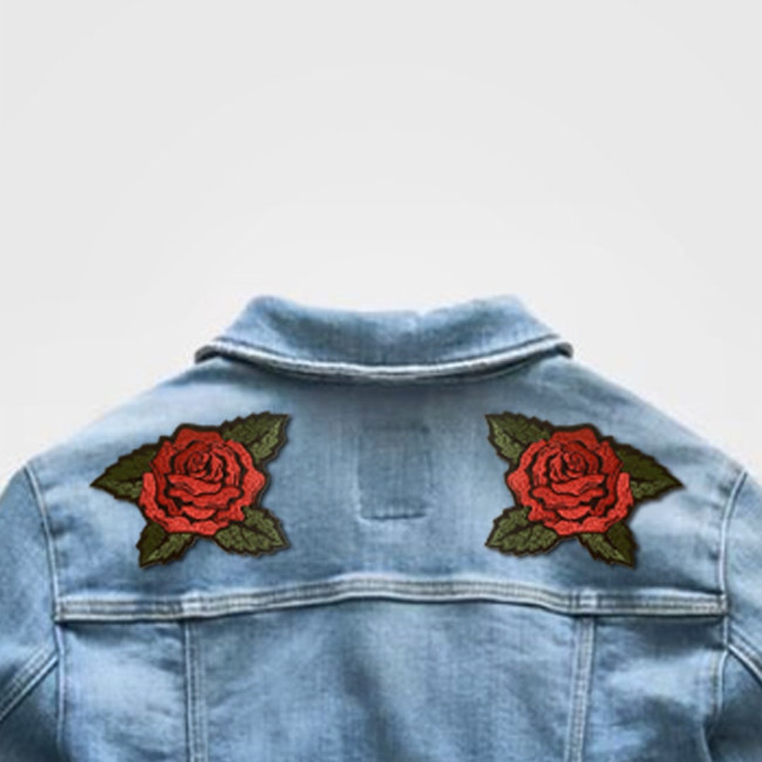 Flower Embroidered Patch, Rose Iron on Patch, Sew on Patch, Wedding ...