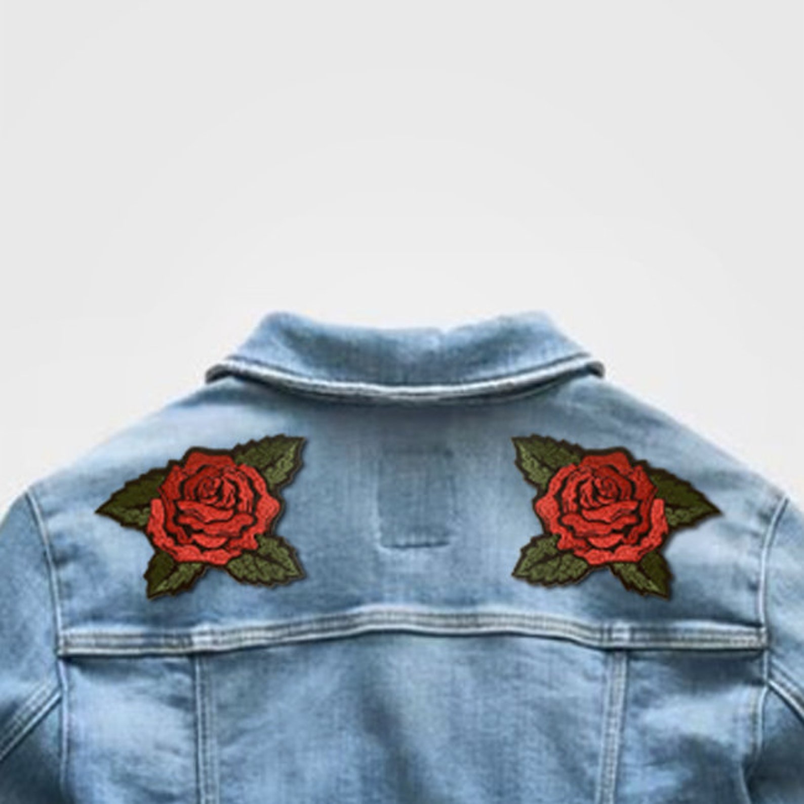 Flower Embroidered Patch Rose Iron on Patch Sew on Patch | Etsy