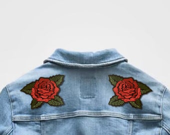 Custom Back Patches for Jackets ROSE Patch Flower Patch - Etsy