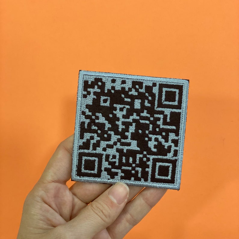 Custom QR Code Embroidered Patch Personalised QR Code Iron - Etsy UK