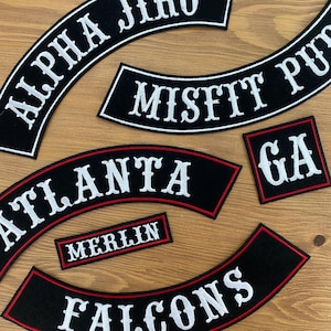 Custom Embroidered Rocker Patch Set, Iron-on Banners - Etsy