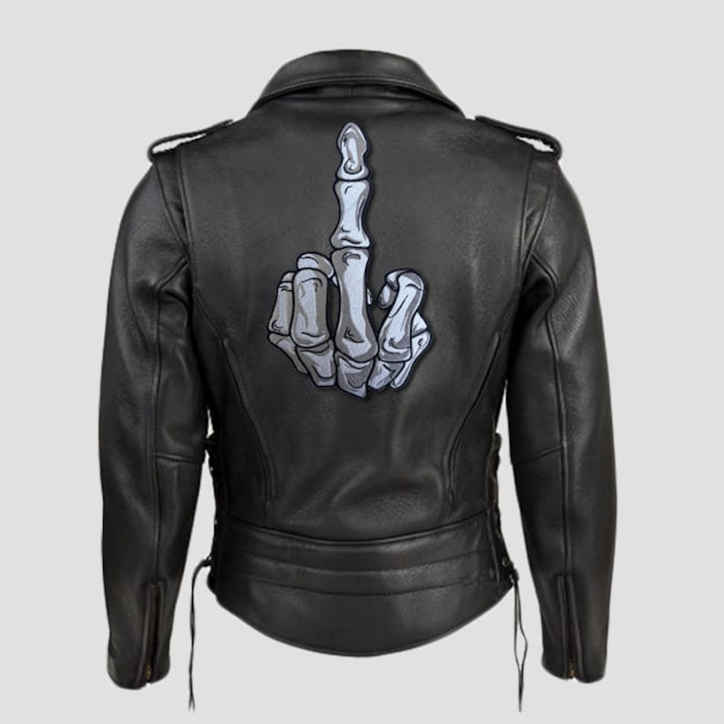 Middle Finger Large Iron on Patch Embroidered Patch - Etsy