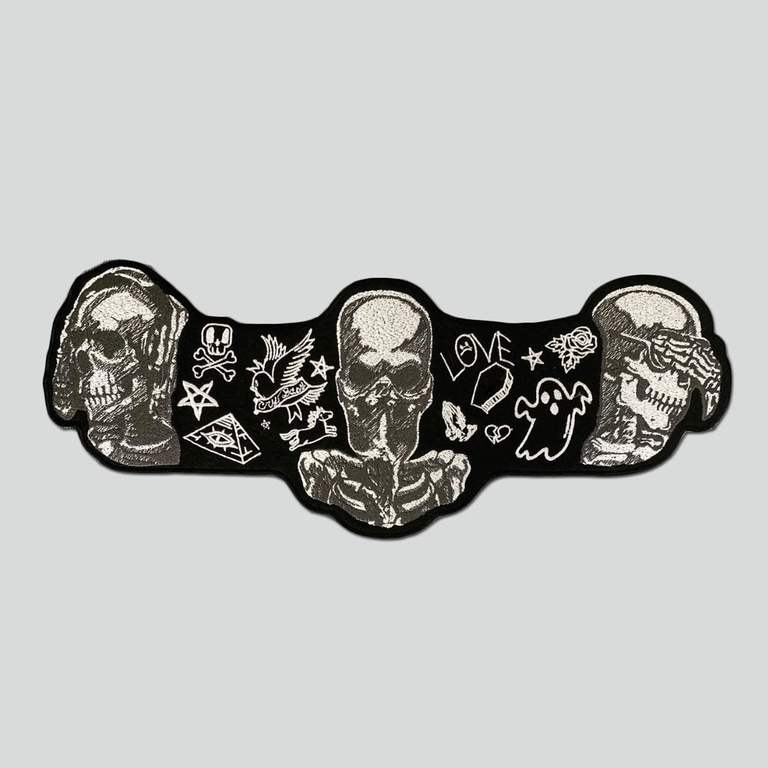 Large Back Patch for Biker Vest Iron on or Sew on Embroidered Patch ...