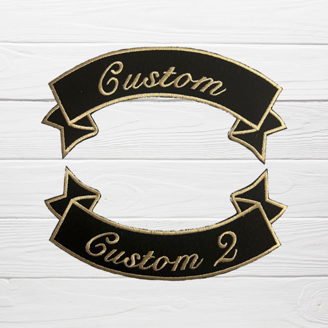 Custom Embroidered Wool Banner Patch, Iron-on or Sew-on, Bridal Jacket ...
