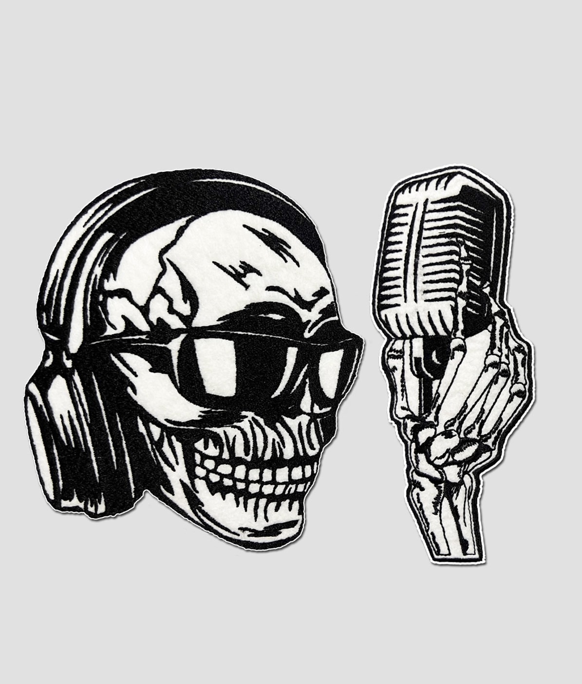 Microphone Drawing Skull