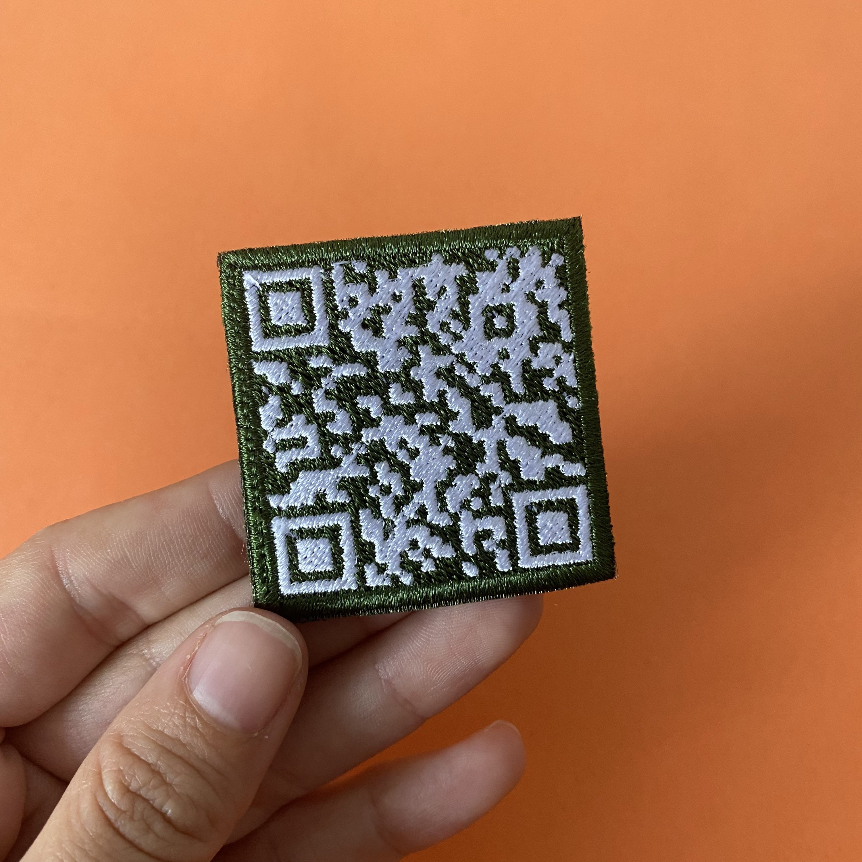 Custom QR Code Embroidered Patch Personalised QR Code Iron - Etsy UK
