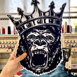 Large Embroidered Gorilla Patch, Embroidery Patch, Iron on Patch ...