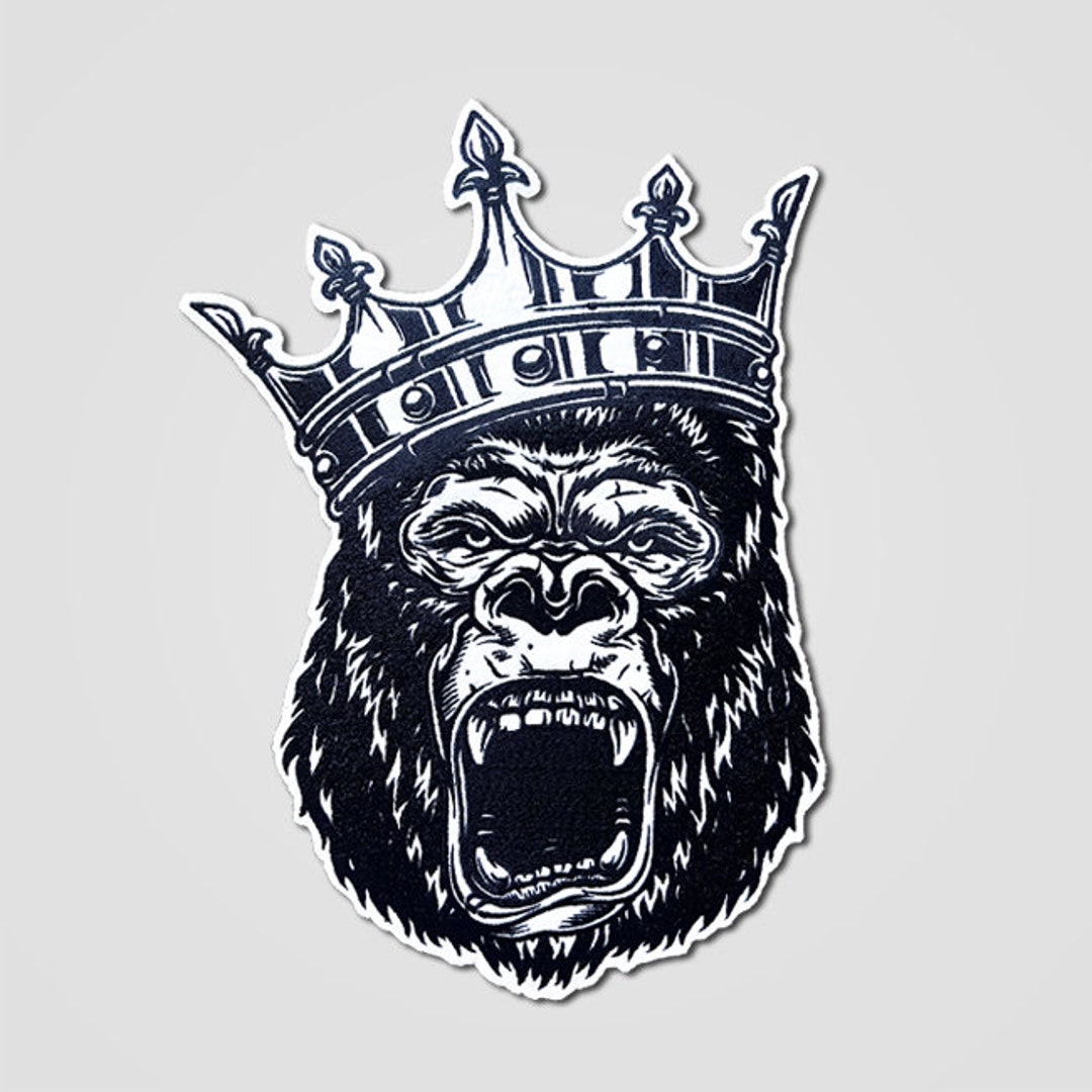 Large Embroidered Gorilla Patch, Embroidery Patch, Iron on Patch ...