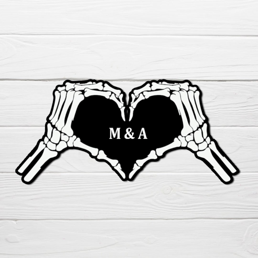 Custom Skeleton Hand Patch for Bridal Jacket With Initials, Save the ...