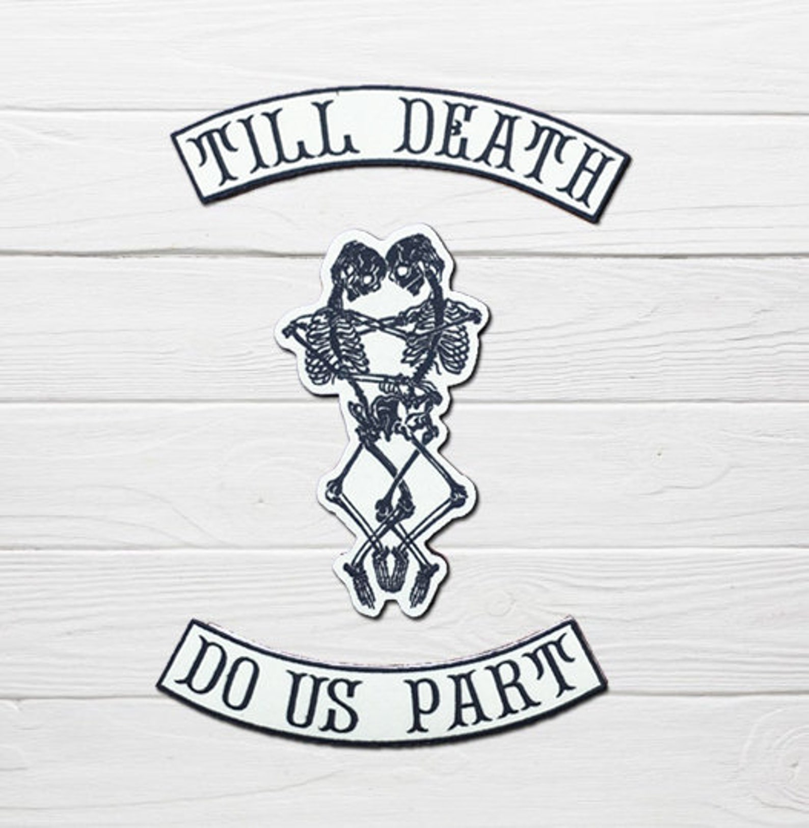 Till Death Do Us Apart Skeleton Patch for Bridal Denim Jacket - Etsy