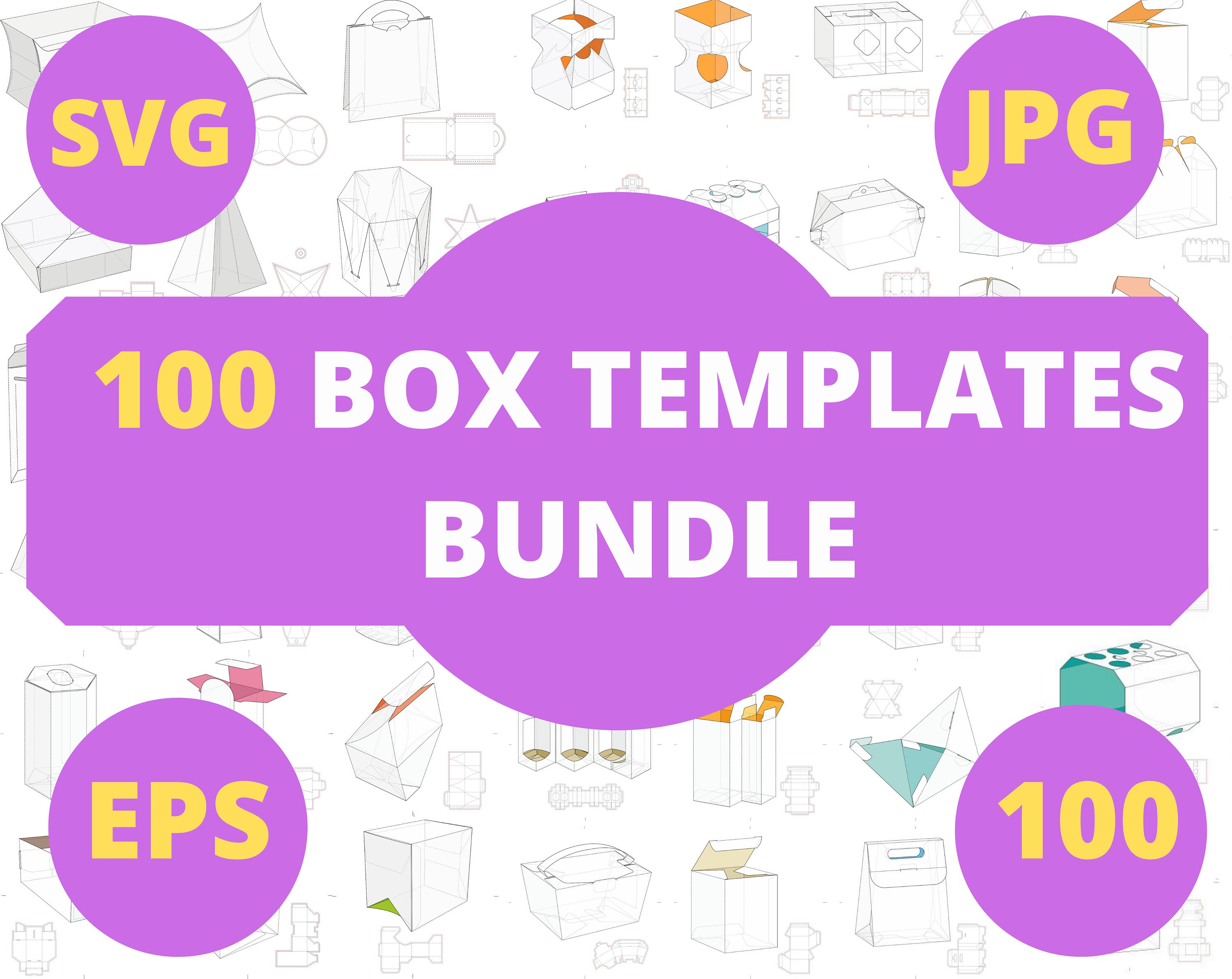 100 Box Templates Bundle Instant Download SVG EPS JPG - Etsy Canada