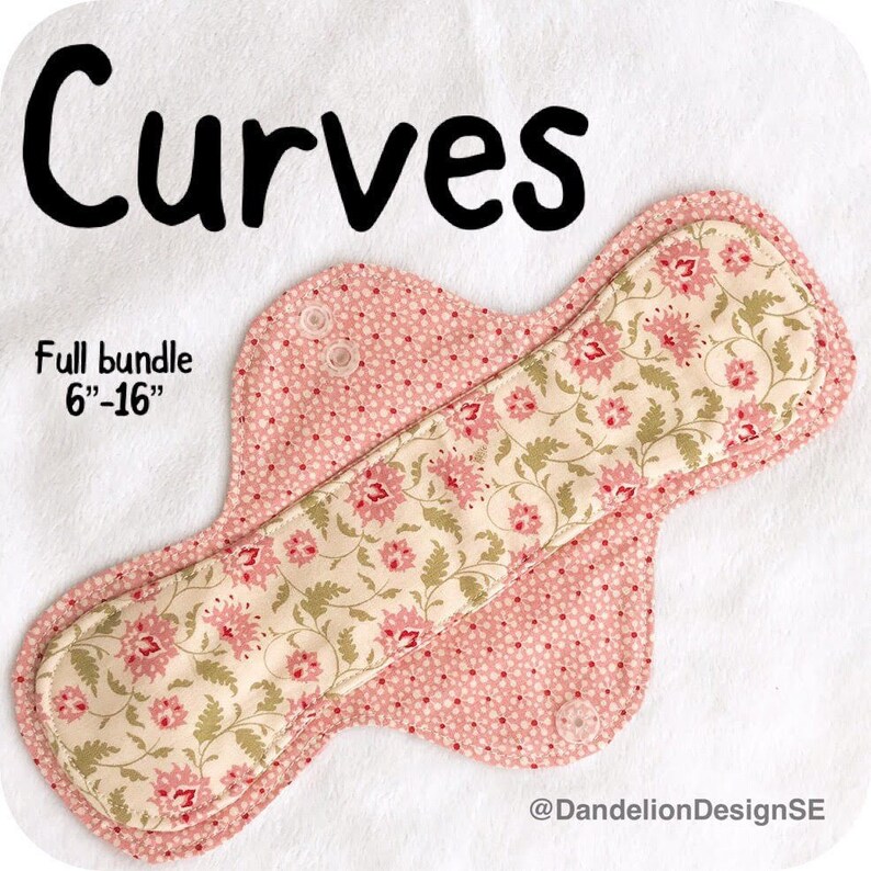 2"-2.25" Curves - Cloth Pad Pattern - Full Bundle - 6"-16" - - Etsy