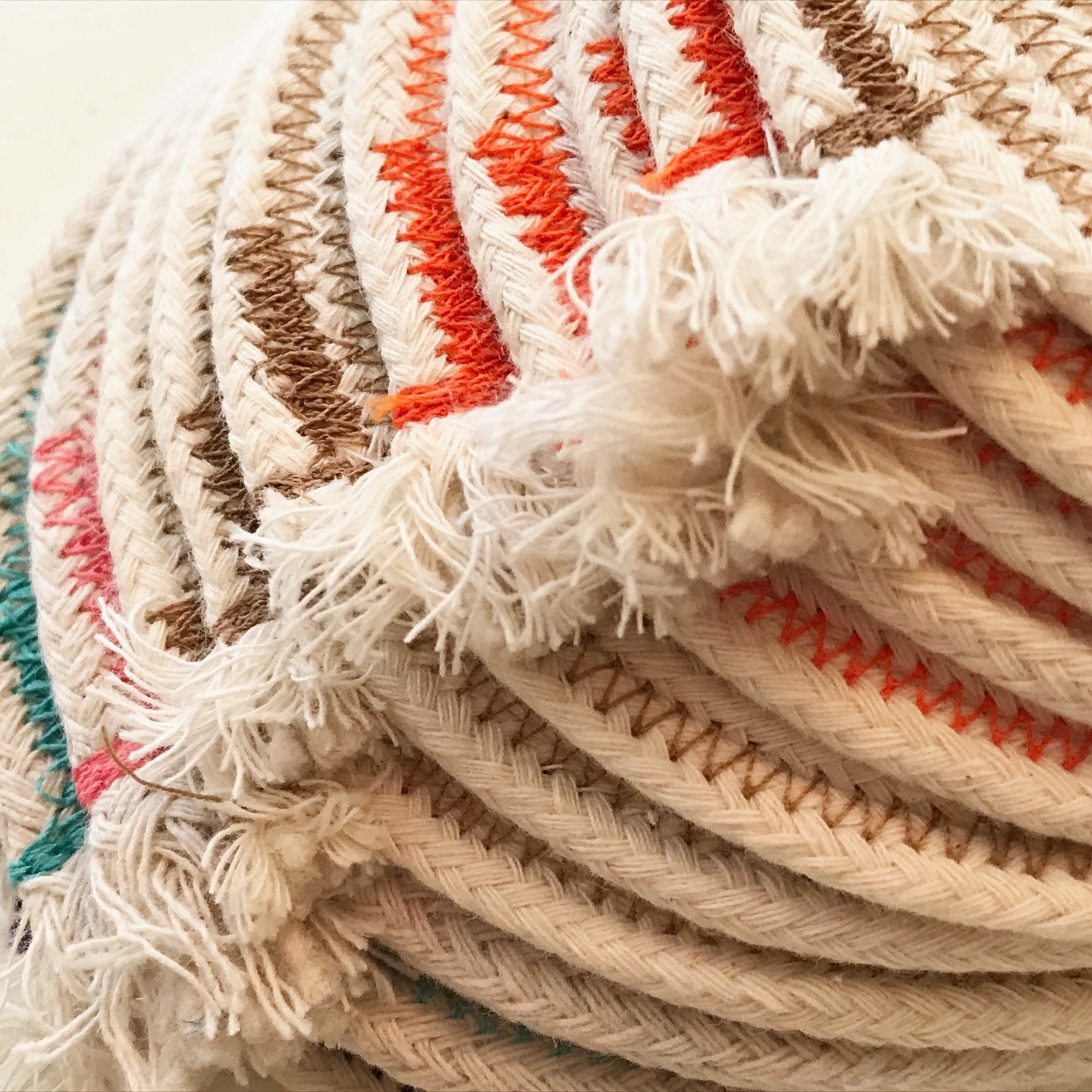 Set of 6 - Rope Coiled Coaster - Etsy