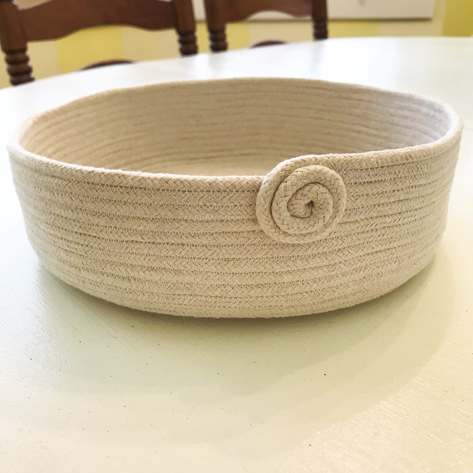 Natural Rope Basket - Medium Round - Etsy