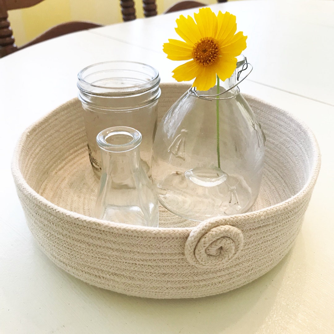 Natural Rope Basket - Medium Round - Etsy
