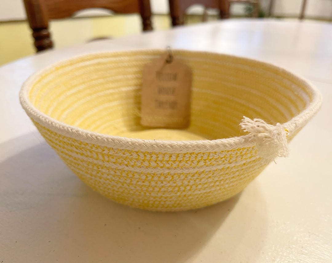 Cotton Rope Coil Bowl - Etsy